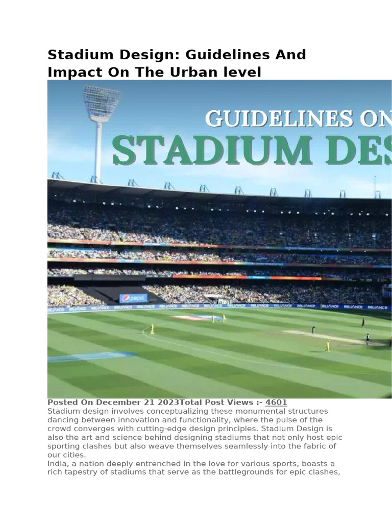 Stadium Design | PDF | Stadium | Sports