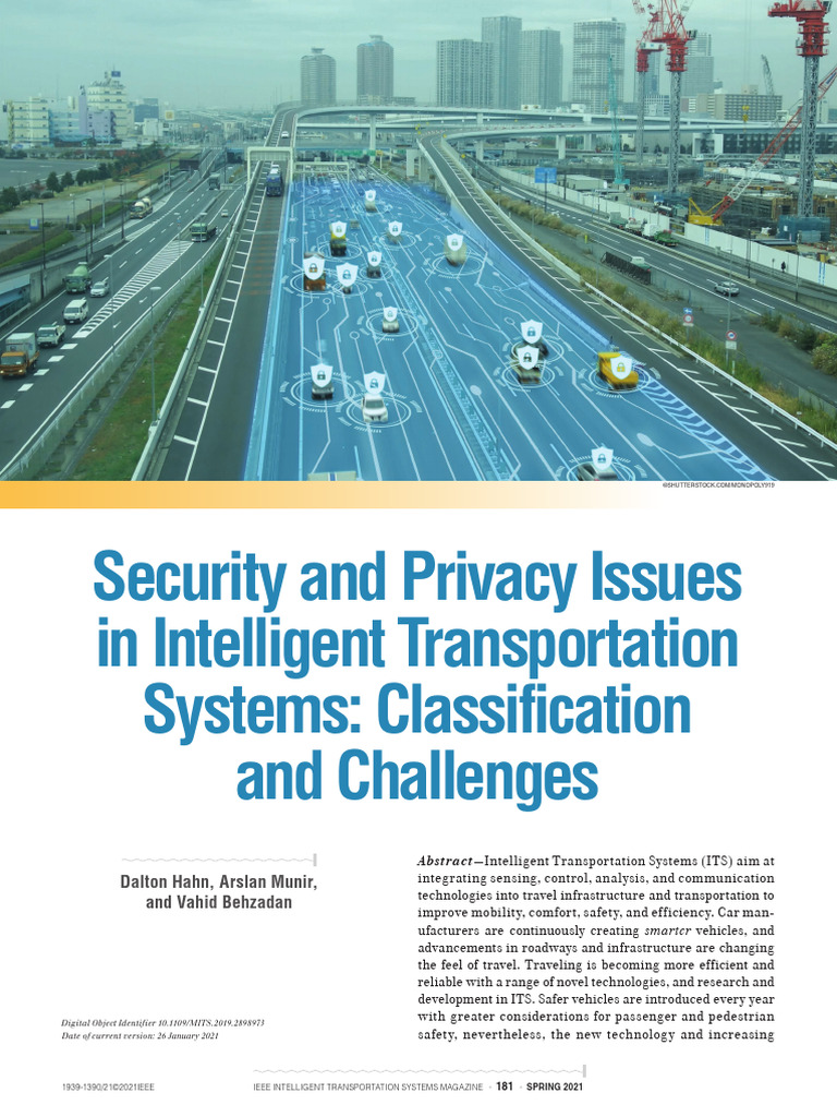 Security and Privacy Issues in Intelligent Transportation Systems ...