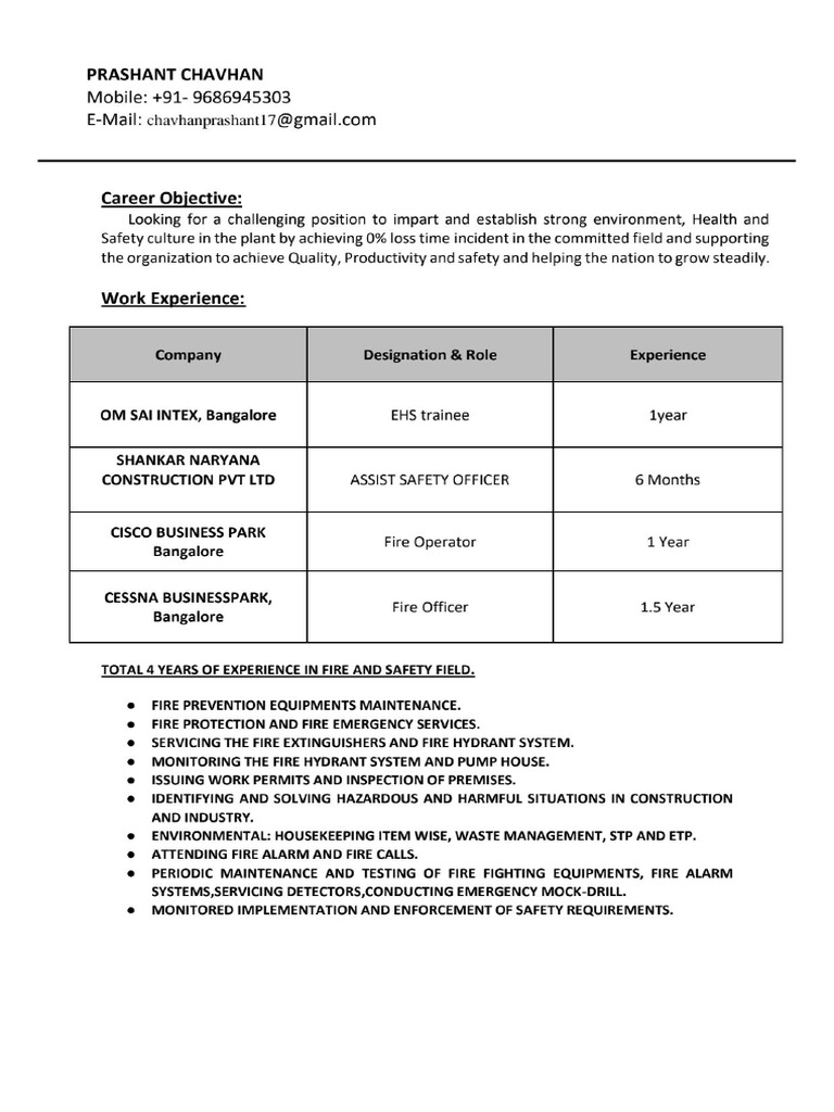 Prashant Chavhan Resume | PDF