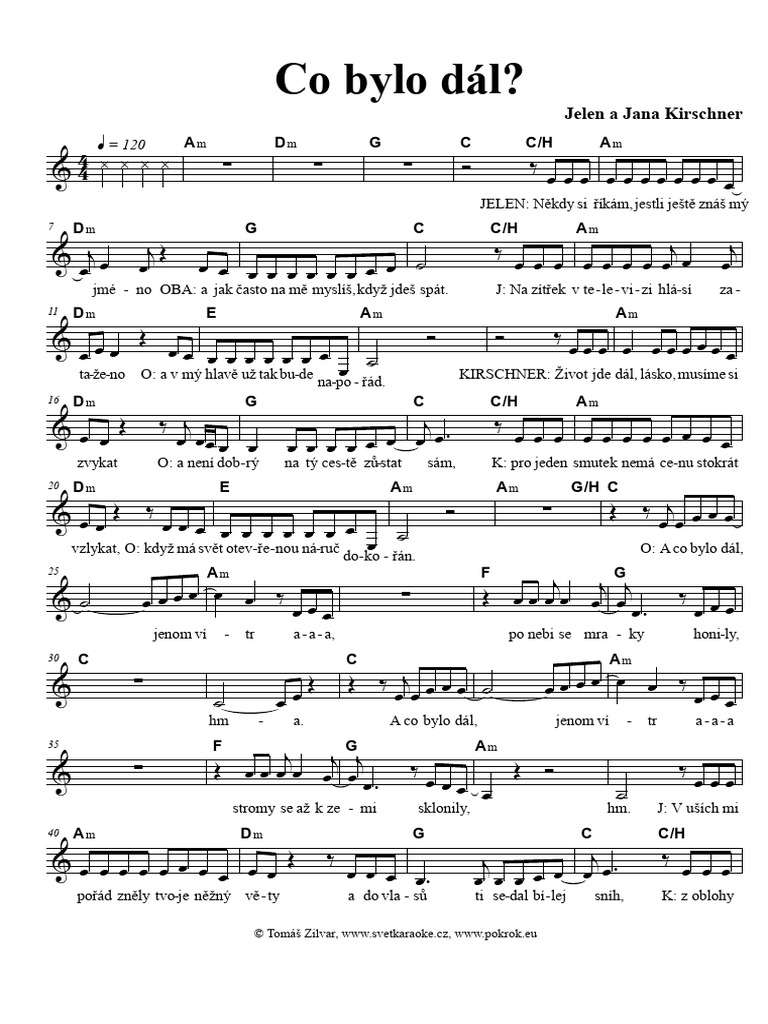 Co Bylo Dál - Jelen Noty | PDF