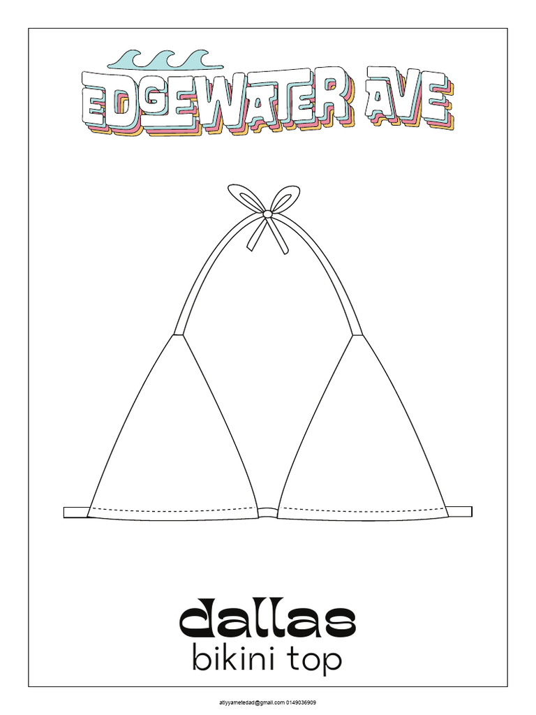 Dallas Top A4 Edgewater Avenue | PDF | Seam (Sewing) | Sewing