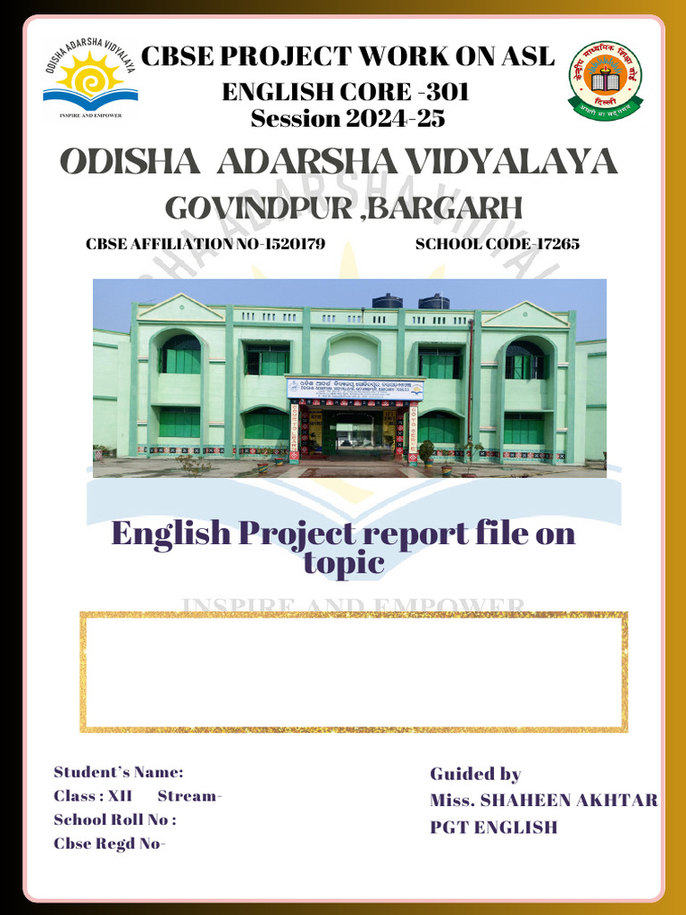 Literature Project Assessment Cover Page in Colorful Cute Fun Style ...