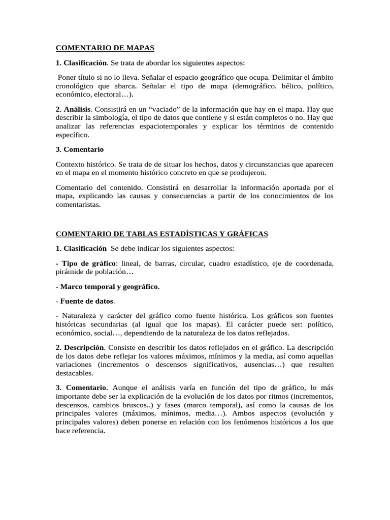 Comentario de Mapas | PDF | Mapa