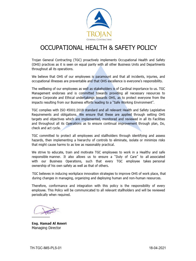 0 5TH-TGC-IMS-PLS-01 Policy | PDF