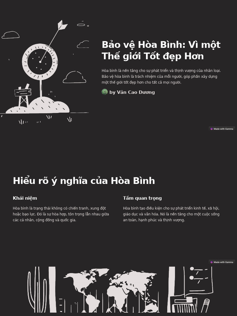 Bao Ve Hoa Binh Vi Mot the Gioi Tot Djep Hon | PDF