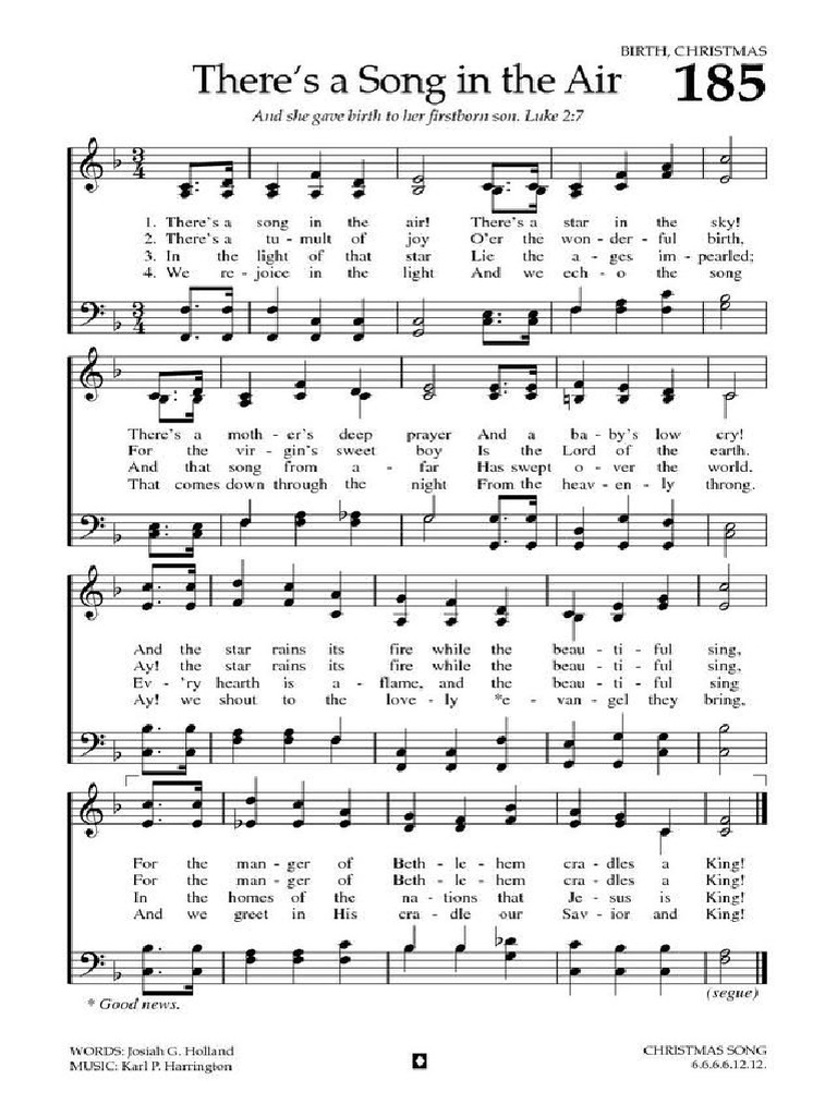 There's A Song in The Air - Score | PDF