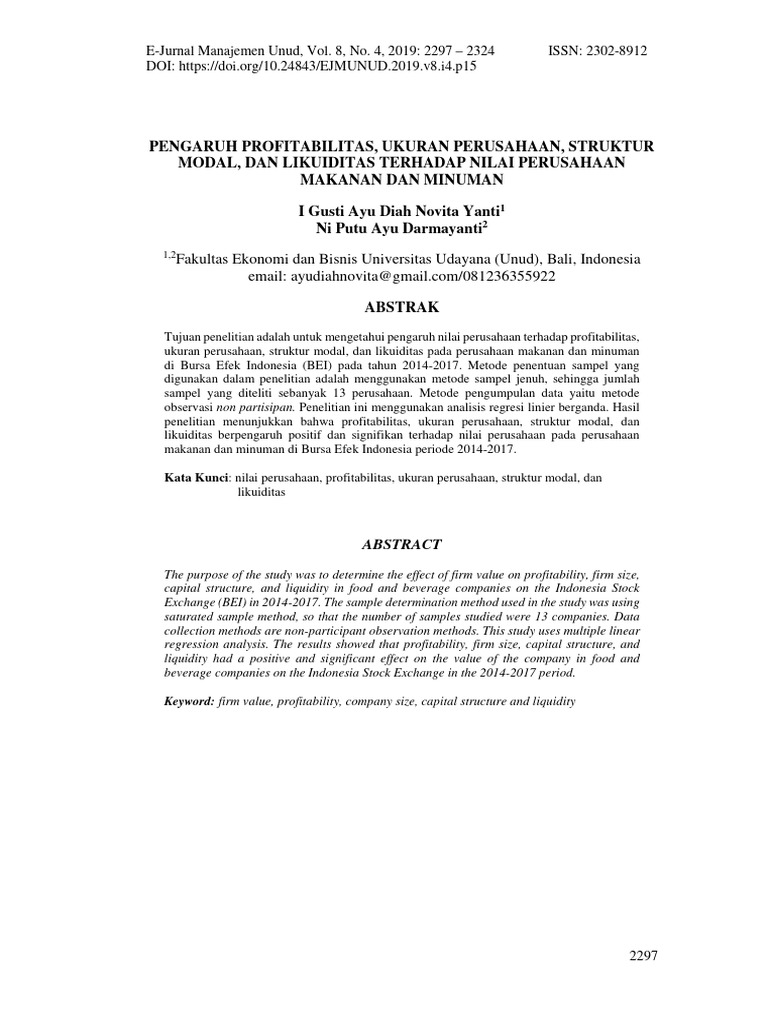 Yanti, I., & Darmayanti, N. (2019) | PDF