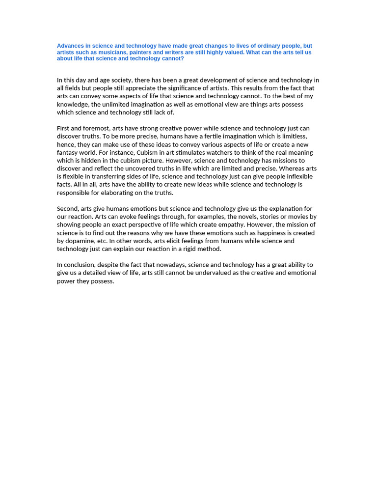 Advances in science and technology have made great | PDF