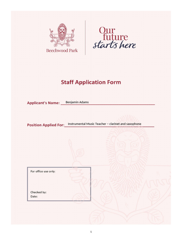 2024 BWPS Application Form | PDF