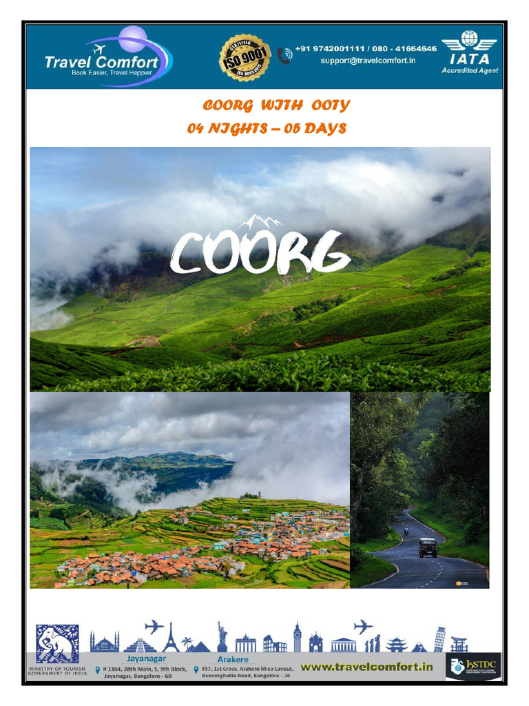 Coorg With Ooty 05days PKG Mr. Prasanna | PDF | Transport