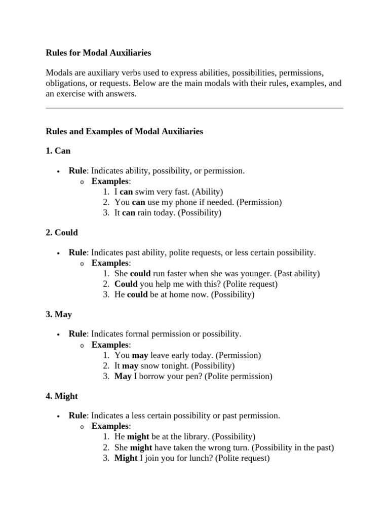 MODALS | PDF | Semantic Units | Syntax