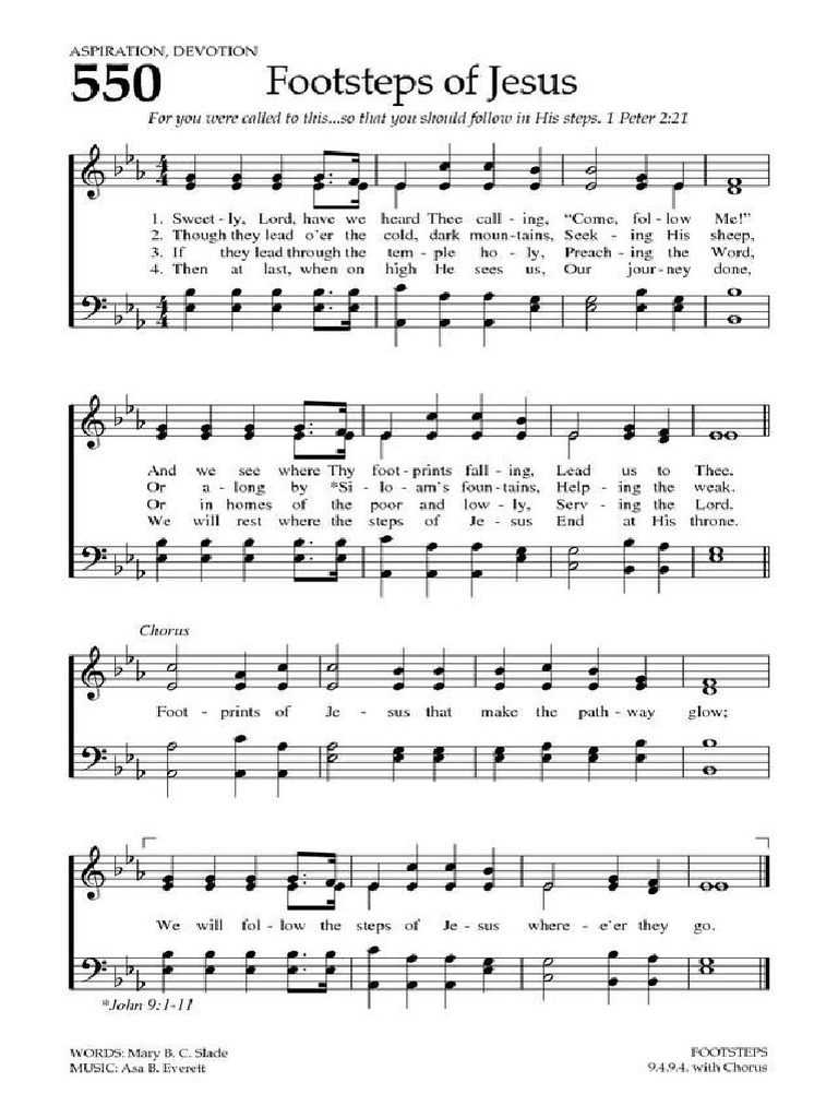 Footsteps of Jesus - Score | PDF