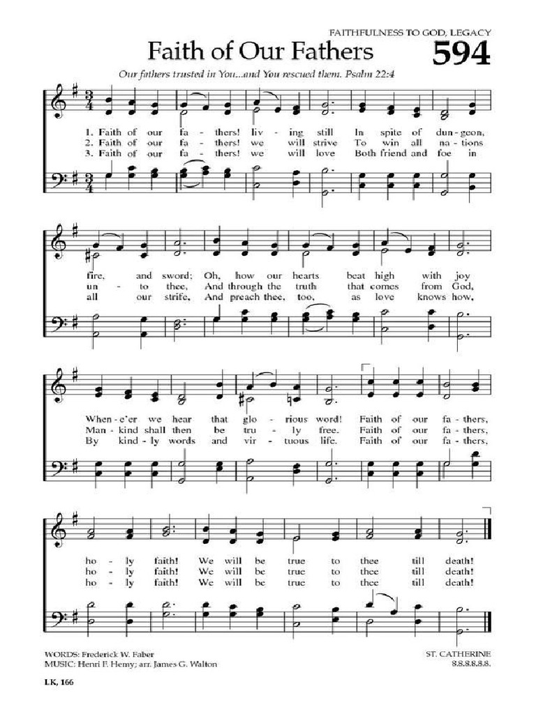Faith of Our Fathers - Score | PDF