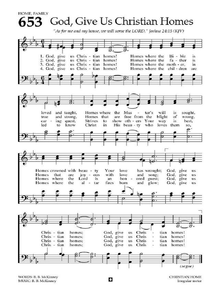 God, Give Us Christian Homes - Scores | PDF