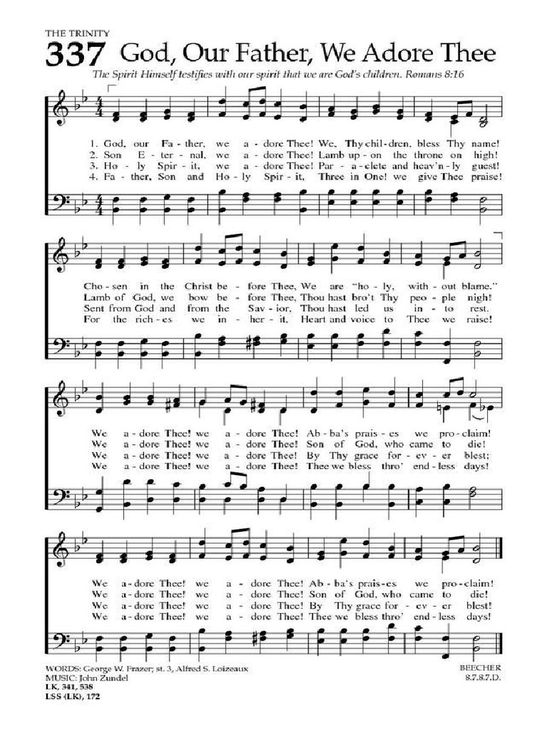 God, Our Father, We Adore Thee - Score | PDF