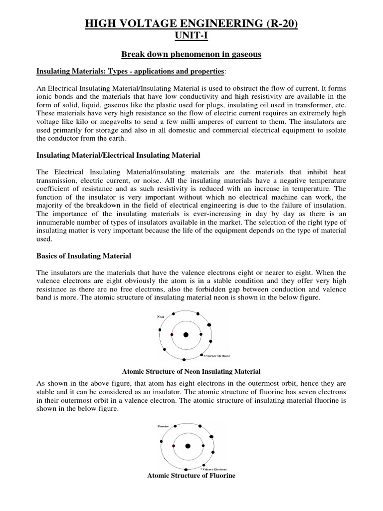 HVE R 20 Notes | PDF | Ionization | Electrical Breakdown