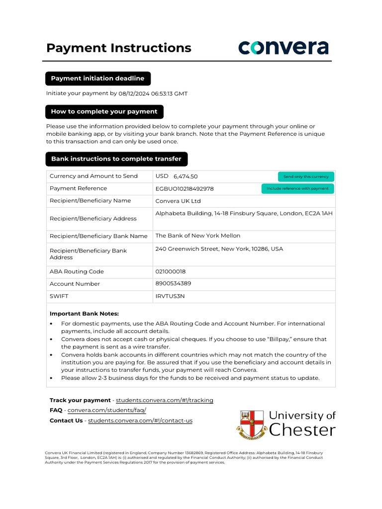 instructions (1) | PDF | Banks | Payments