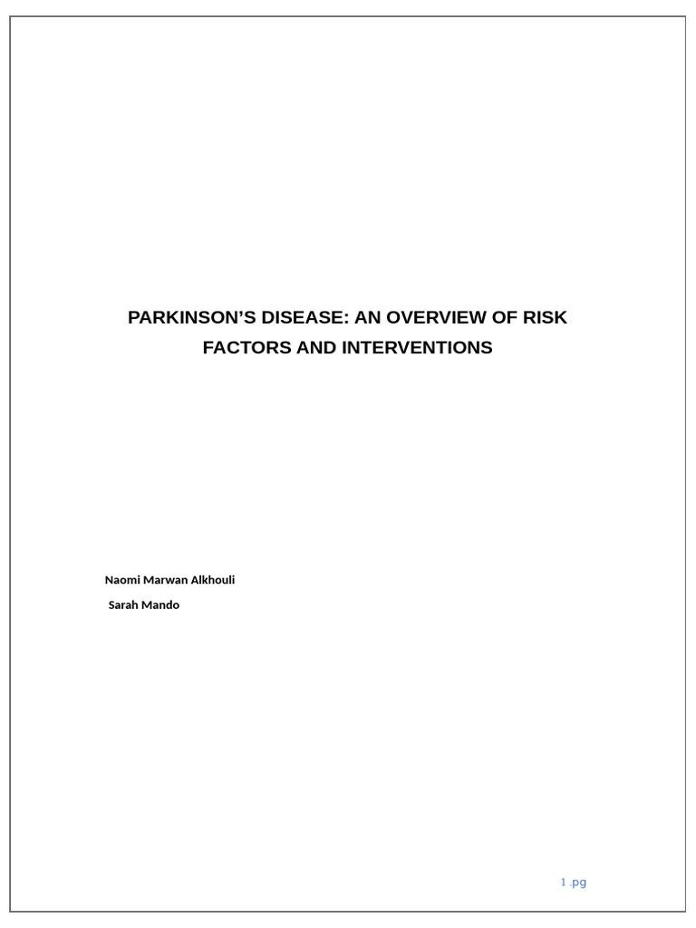Parkinson’s Disease Research | PDF | Parkinson's Disease | Basal Ganglia