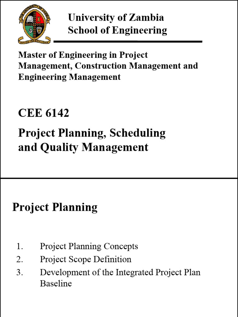 CEE 6142 Project Planning II | PDF