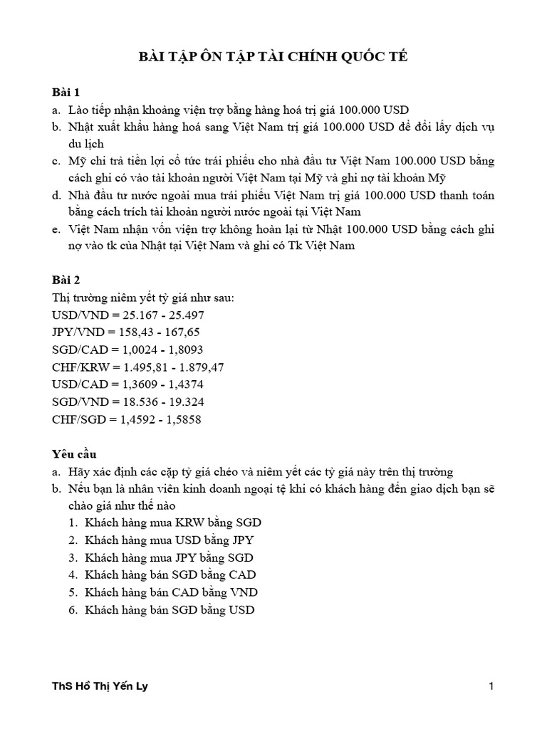 bài tập ôn tập thi ck | PDF