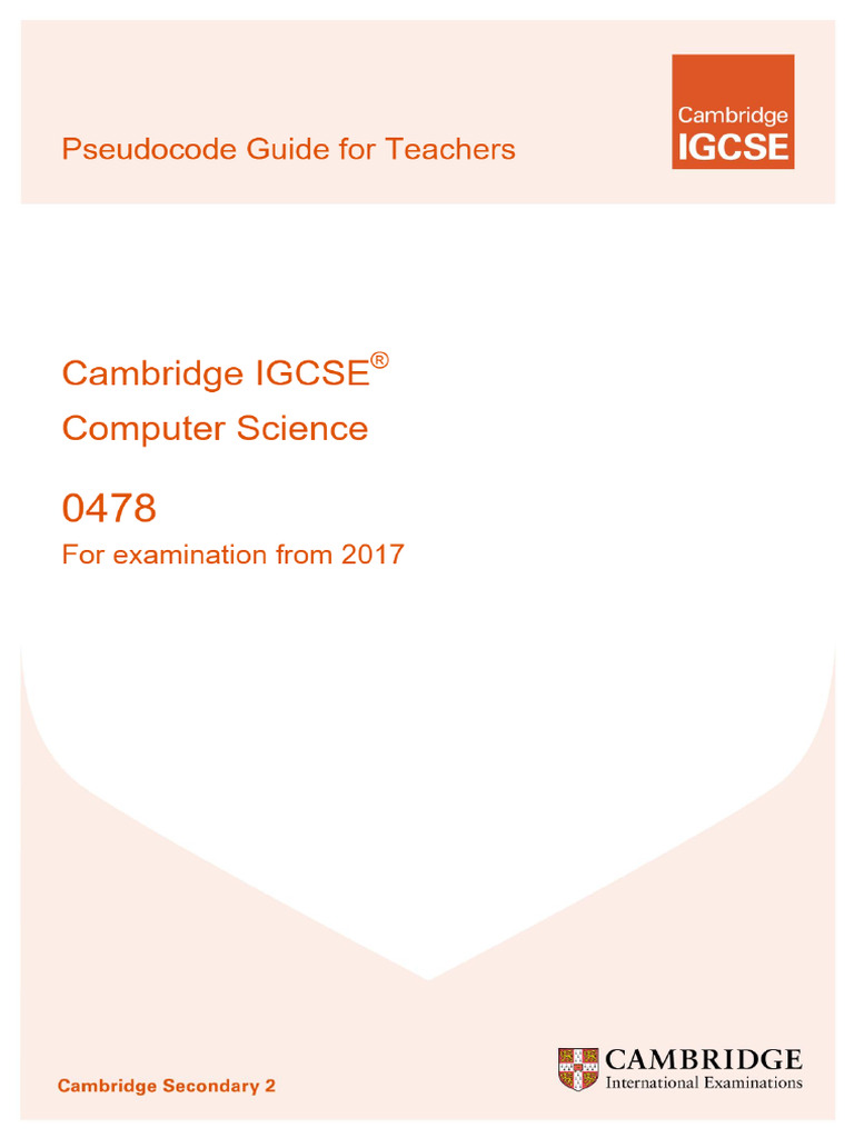 Pseudocode Guide | PDF