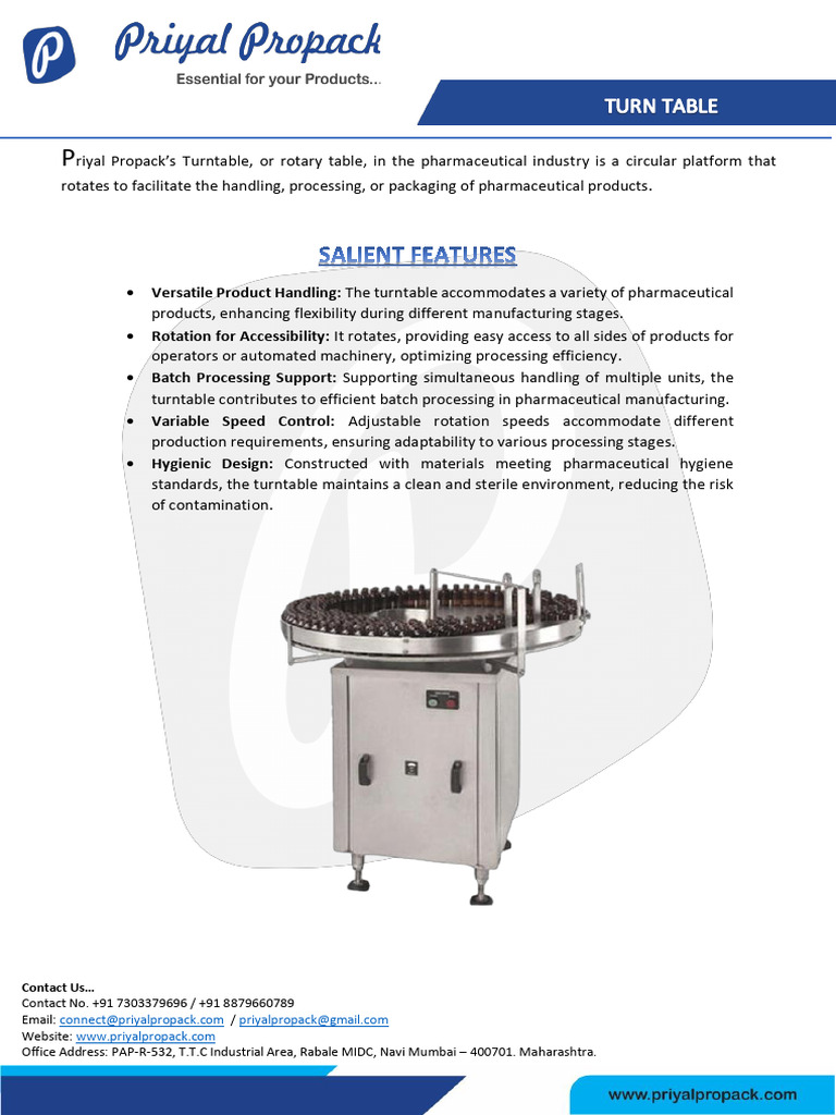 PP - Brochure - Turn Table | PDF