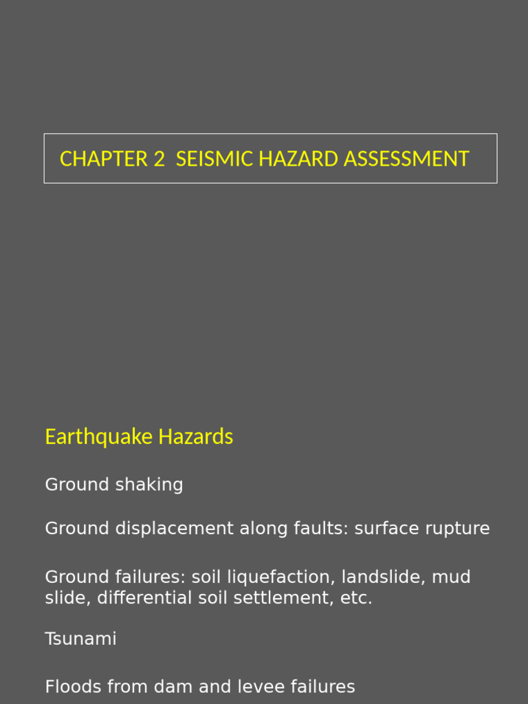 lec 2 SEISMIC HAZARD ASSESSMENT penang | PDF | Earthquakes | Seismology
