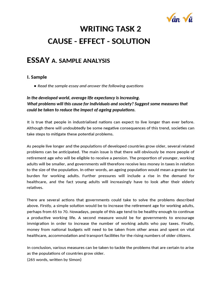 Cause - Effect - Solution Essay | PDF | Pollution | Climate Change