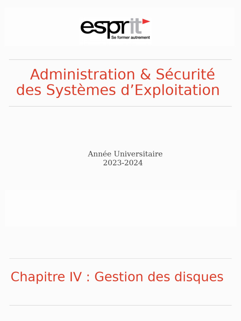 Gestion Des Disques | PDF | Système de fichiers | Fichier informatique