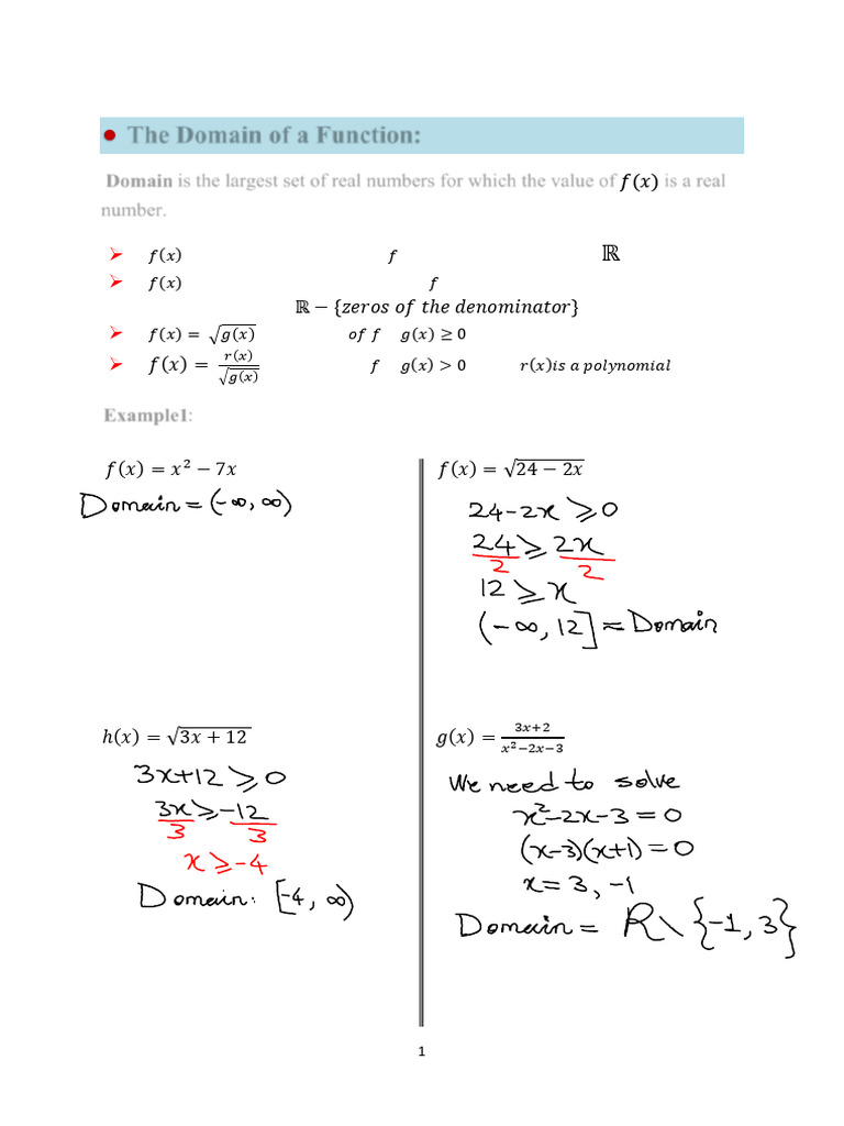 2.6 Combinations of Functions J Composite Functions | PDF | Function ...