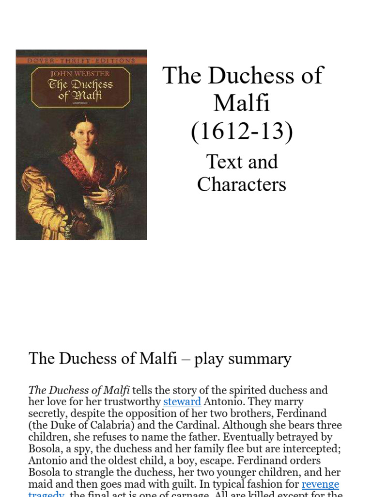 Duchess of Malfi Introduction | PDF