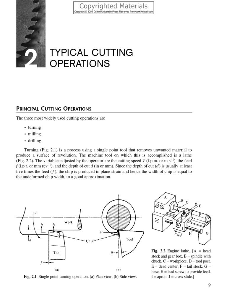 Typical Cutting Operations | PDF | Metalworking | Industrial Processes