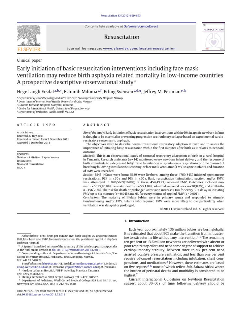 rationale sample article for data manag- Early initiation of basic ...