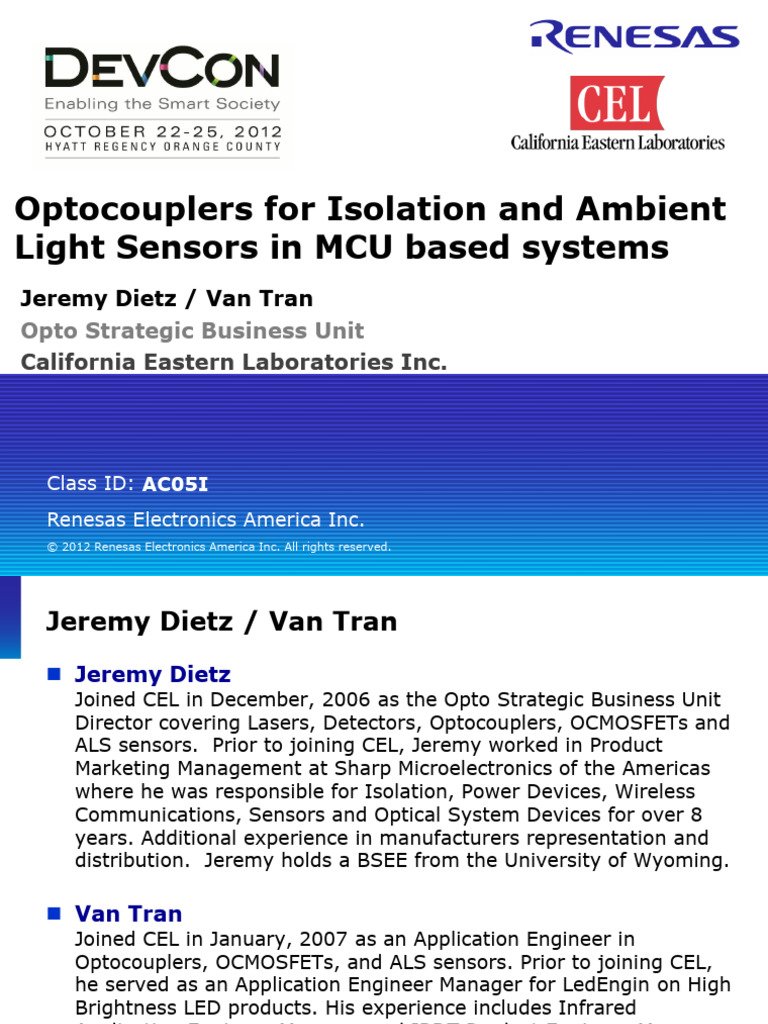 Optocouplers & Sensors in MCU Systems | PDF | Electronics | Bipolar ...