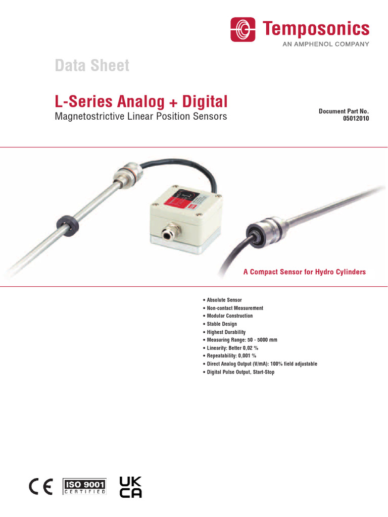 Data Sheet L-Series LD Analog Digital 05012010 en | PDF | Sensor ...