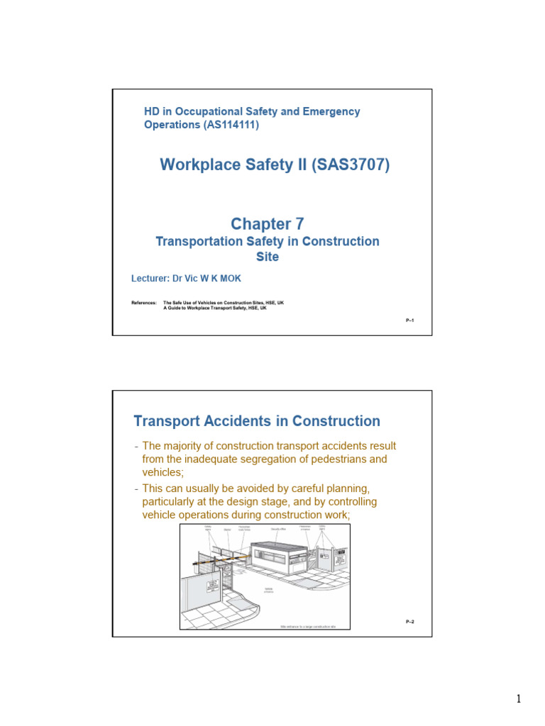07 Transportation Safety in Construction Site | PDF | Vehicles ...
