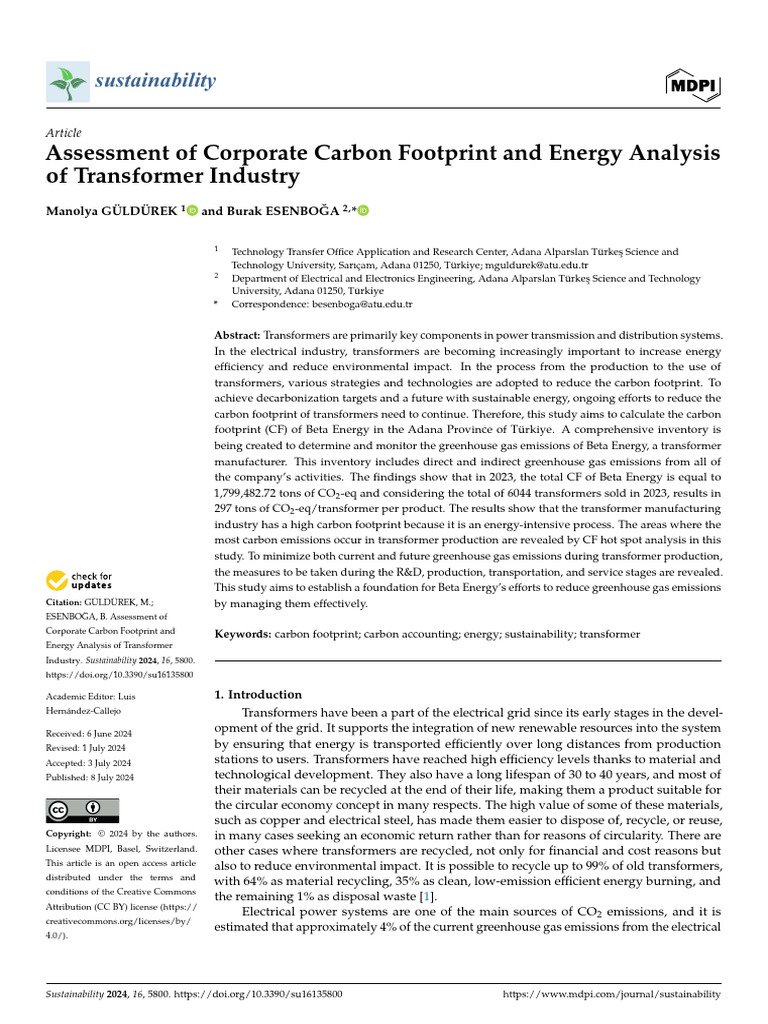 Assessment of Corporate Carbon Footprint and Energ | PDF | Carbon ...