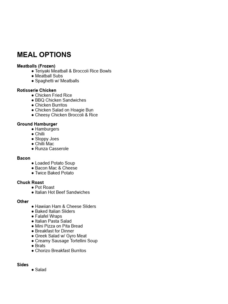 Easy Meal Ideas and Recipes Guide | PDF | Salad | Cooking