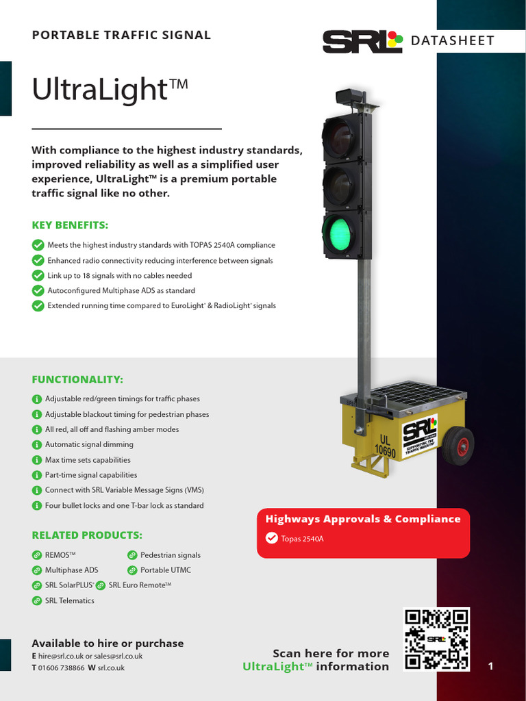 SRL_UK_UltraLight_Datasheet_v1 | PDF | Electronics | Electrical Engineering