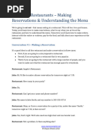 ESL Lesson Plan: Ordering Food | PDF | Restaurants | Lesson Plan