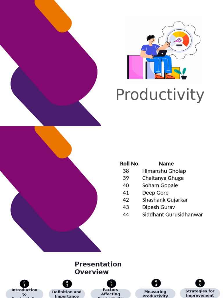 Productivity Presentation | PDF | Workforce Productivity | Performance ...