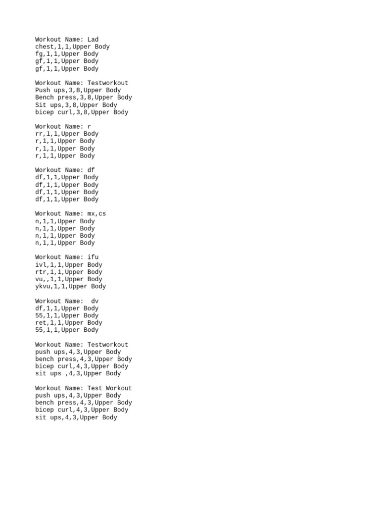 Custom Exercises | PDF