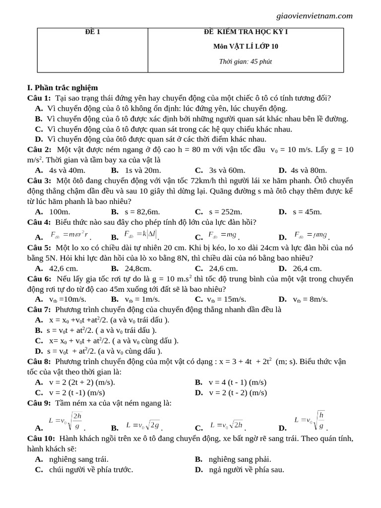 10-DE-THI-HK1-VAT-LI-10 | PDF