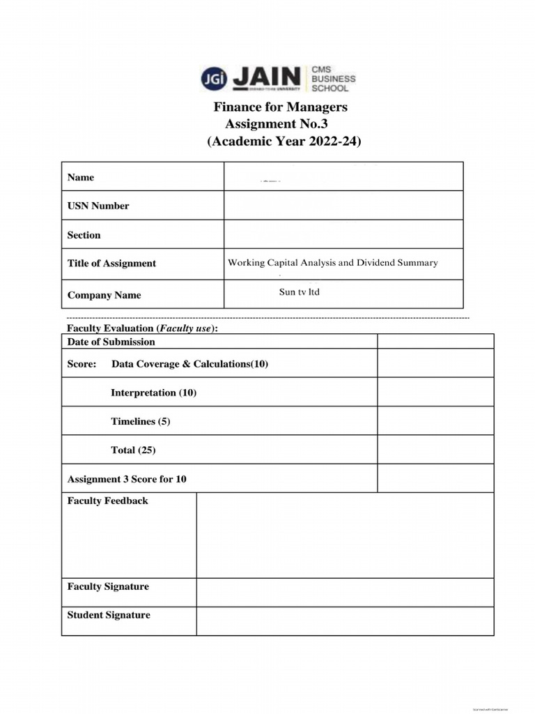 FFM Assignment 3 - Suhas Ambekar .M | PDF