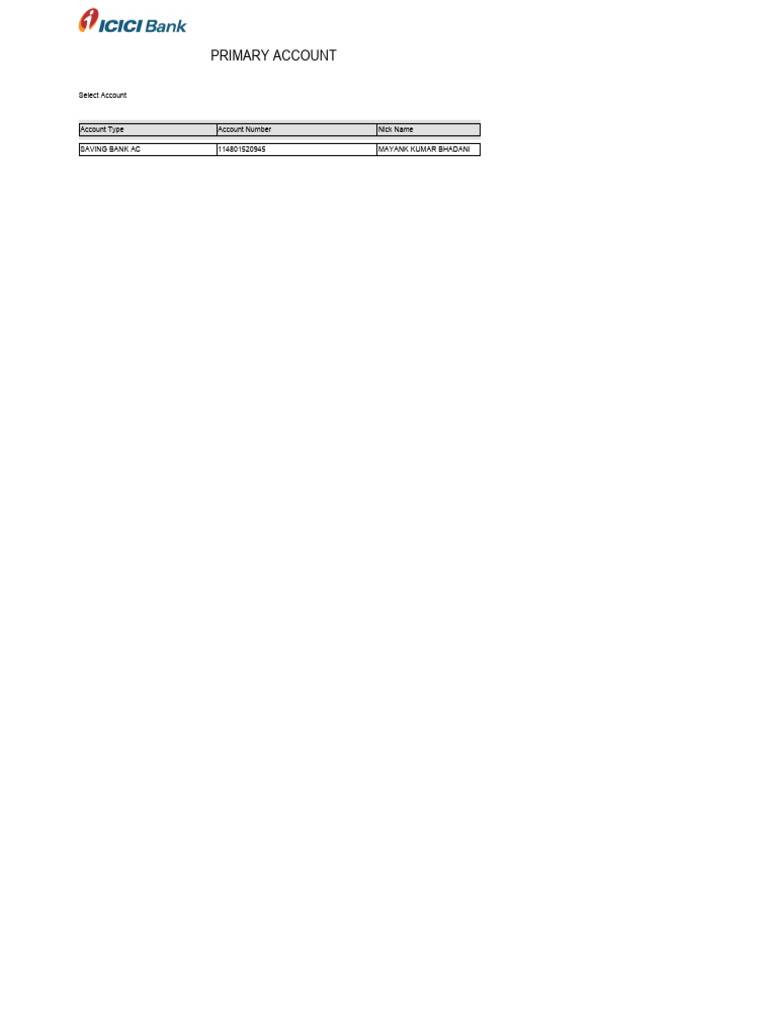 Primary Account | PDF