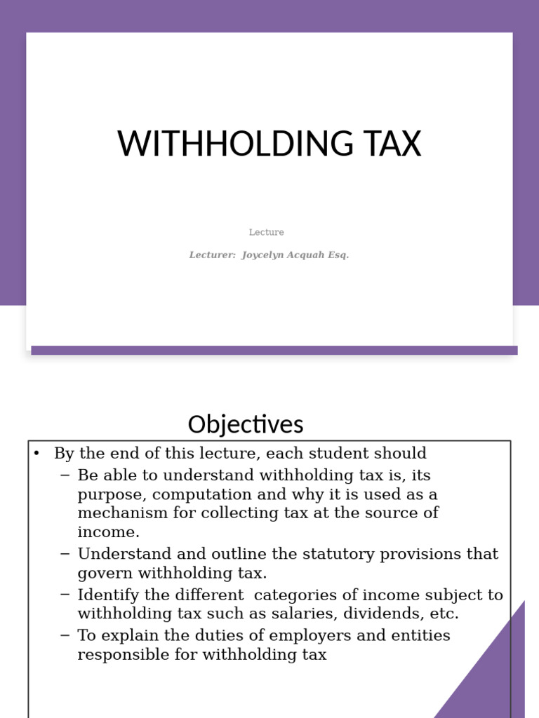 Central Week 11 and 12 Witholding Tax | PDF | Taxes | Government Finances