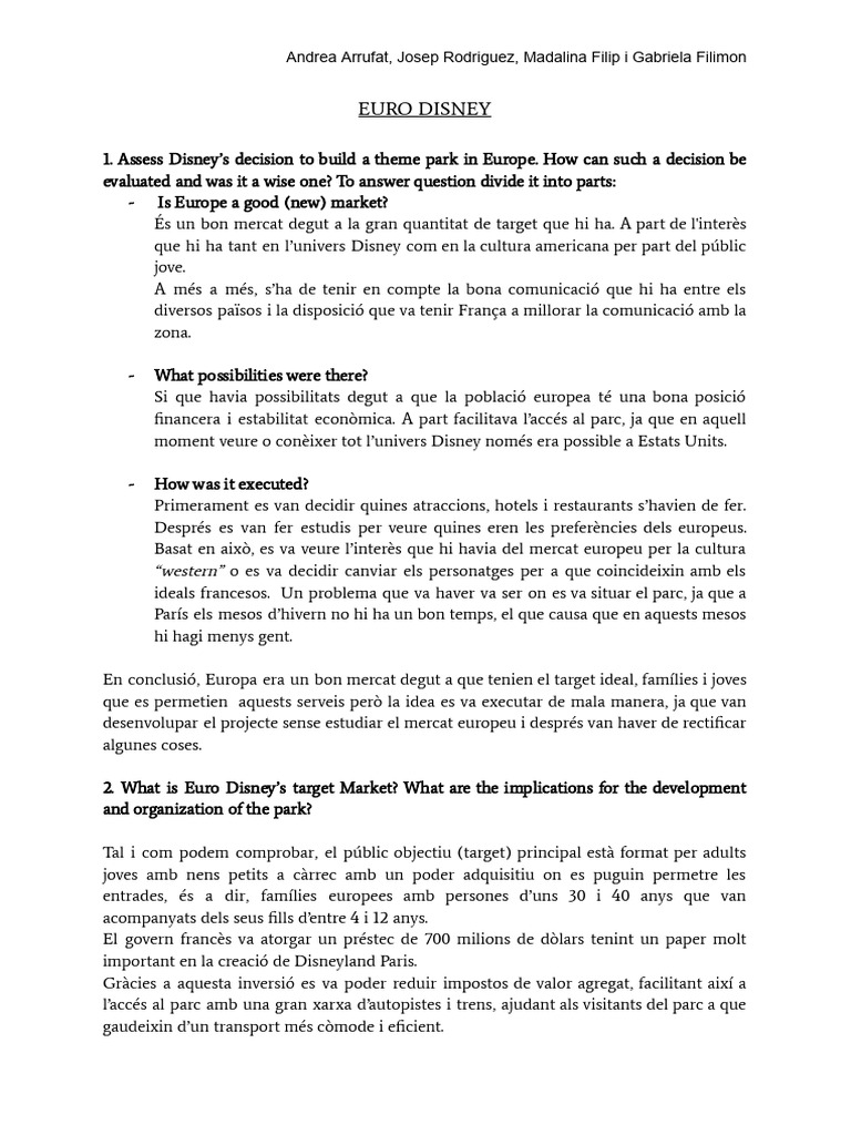 EURO DISNEY_Madalina Filip (1) | PDF