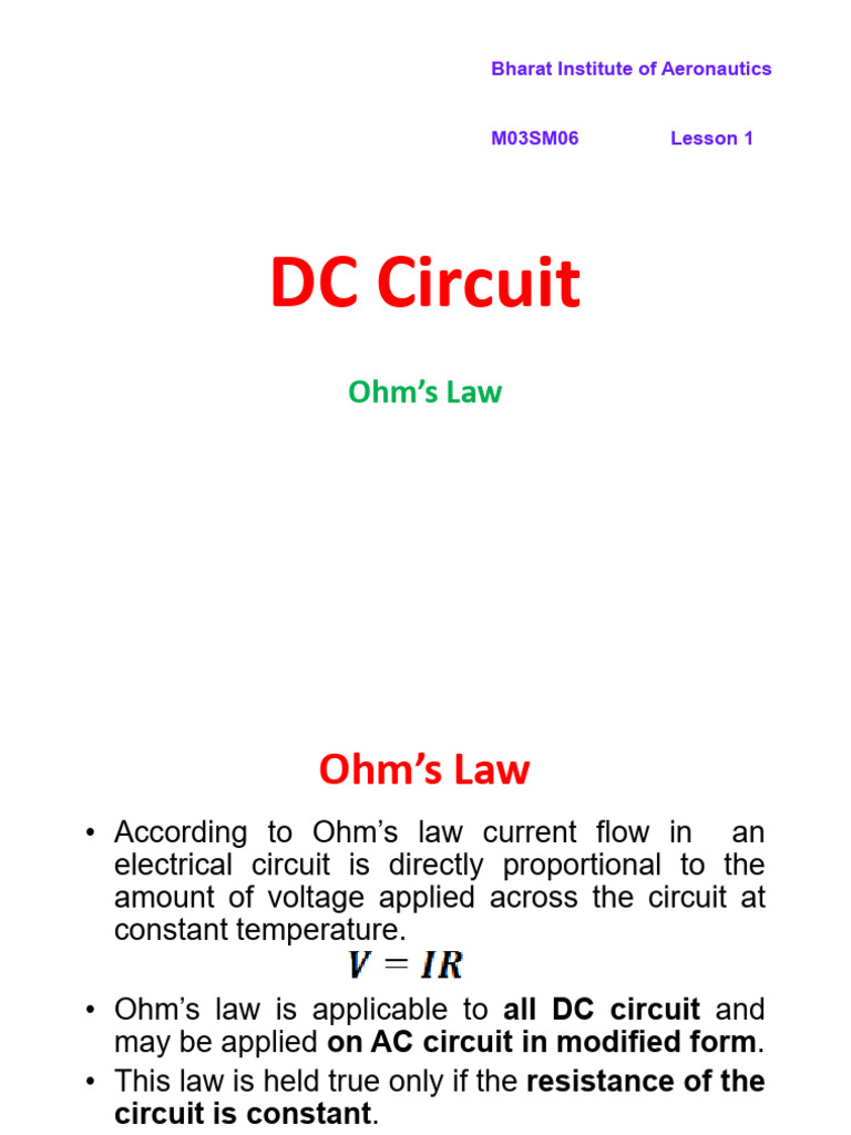 03.06. DC Curcuit | PDF | Series And Parallel Circuits | Electrical ...