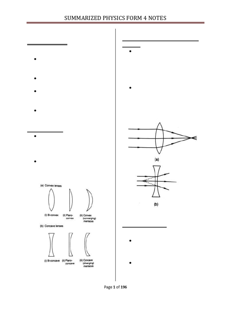 Form 4 Notes | PDF | Optics | Glass Engineering And Science
