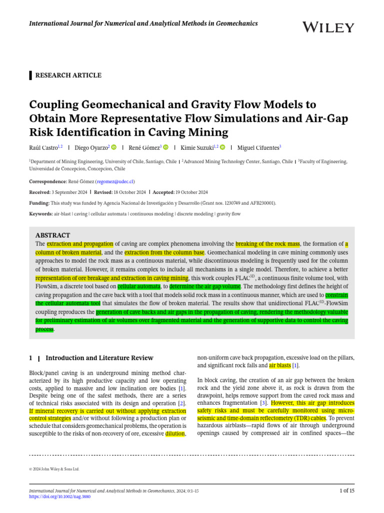 2024 - Castro - Coupling Geomechanical and Gravity Flow Models To Obtain More Representative ...